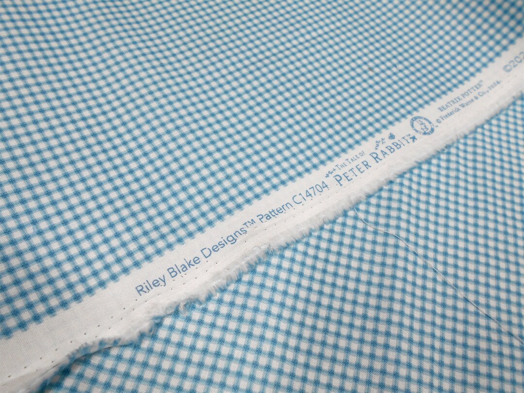 Fabric- Blue Gingham #5856/blue White Crosshatch Gingham/see Instore ...