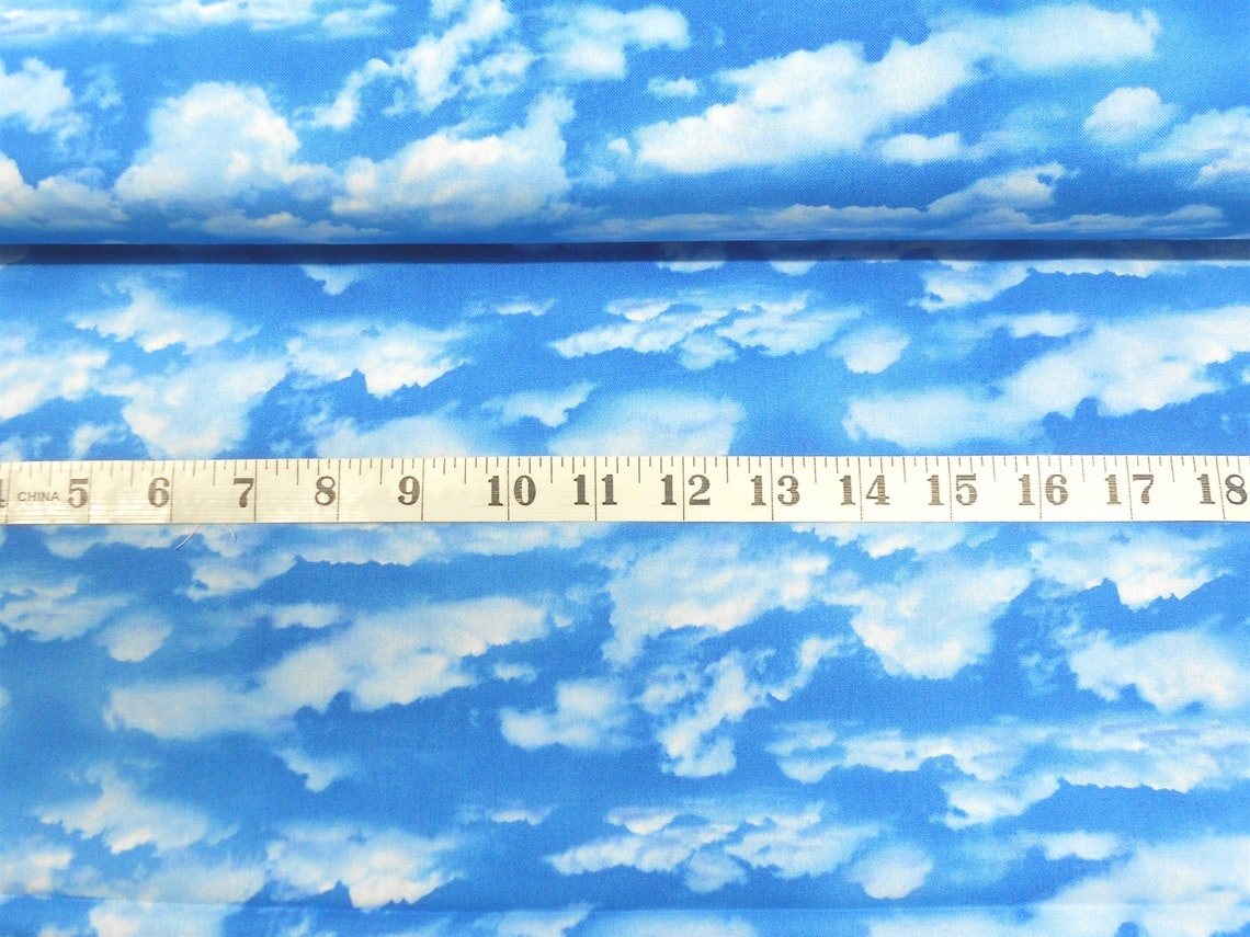 Fabric-1/2 or 1yd Piece 3842 Blue Sky Fabric/sky | Etsy
