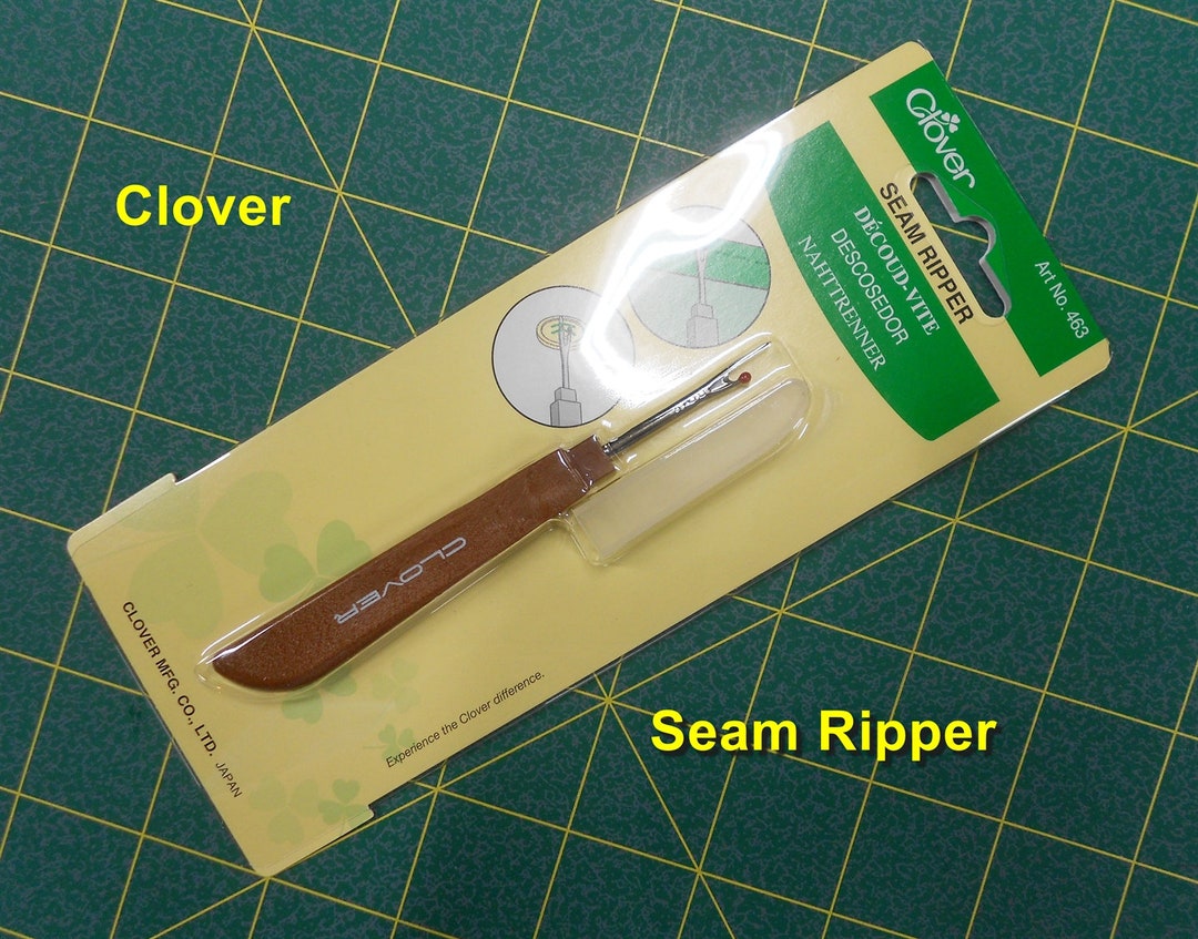 Seam Ripper #102- Clover/long Thin Seam Ripper With Wooden Handle ...