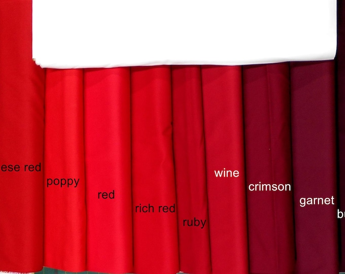 KONA Cotton Solid Fabric-5pc Fat Quarter Bundle Dark Red Colorway ...
