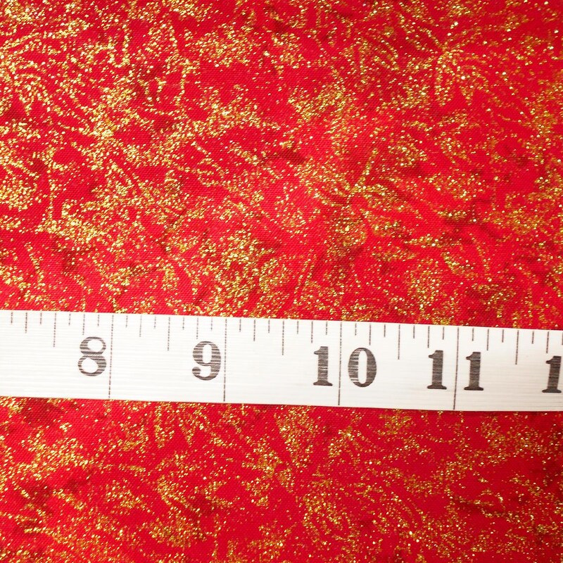 Red Gold Fabric - Etsy
