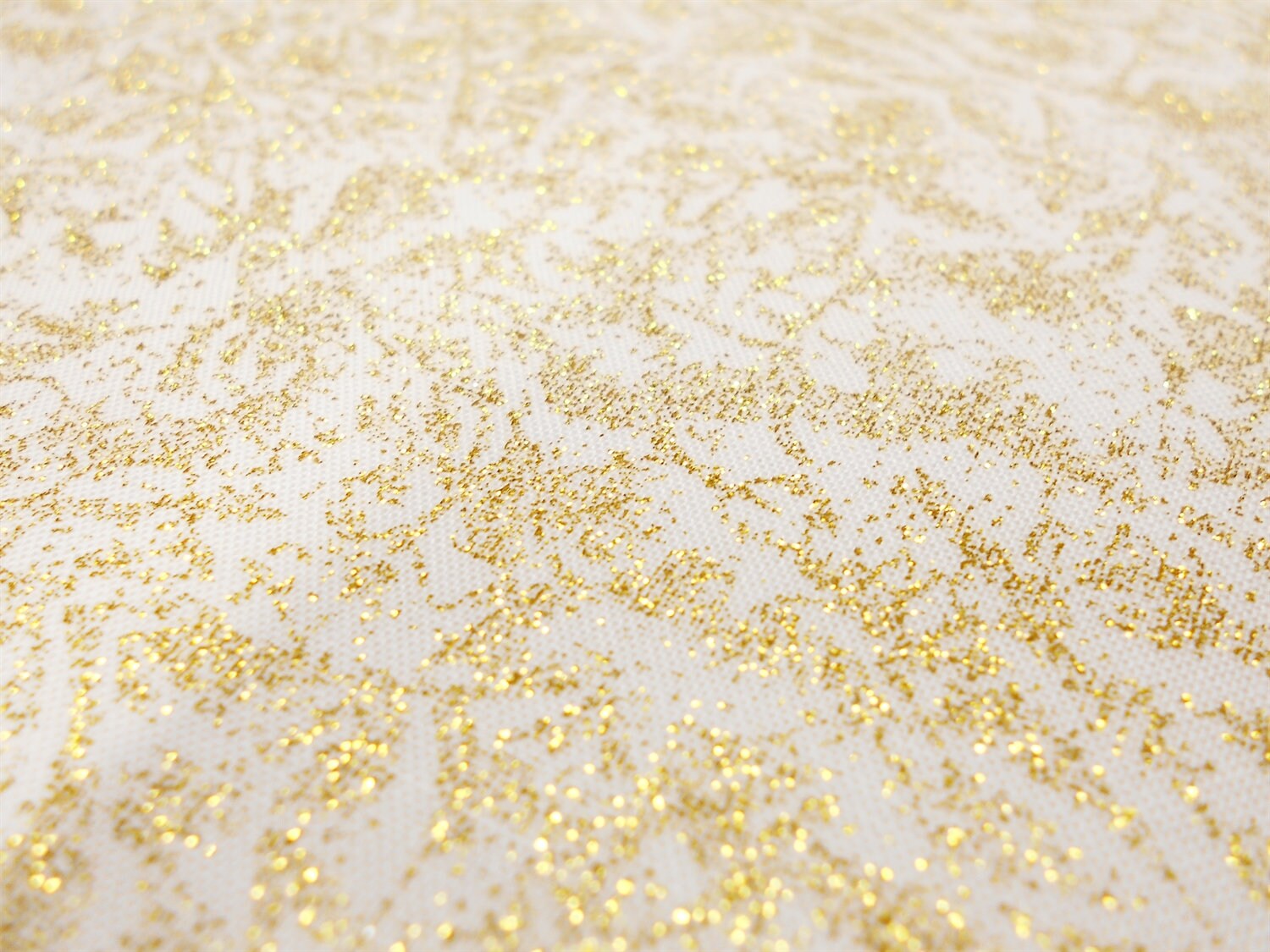 Twinkle #5638 (lots of Gold Glitter on White) Fairy Frost Fabric ...