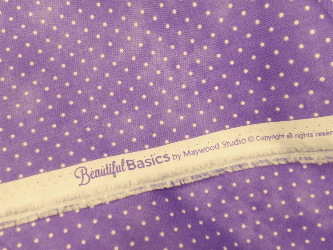 Polka/pin Dot/tiny Dot Fabric-1/2 or 1yd Piece 4777-paisley Purple Pin ...