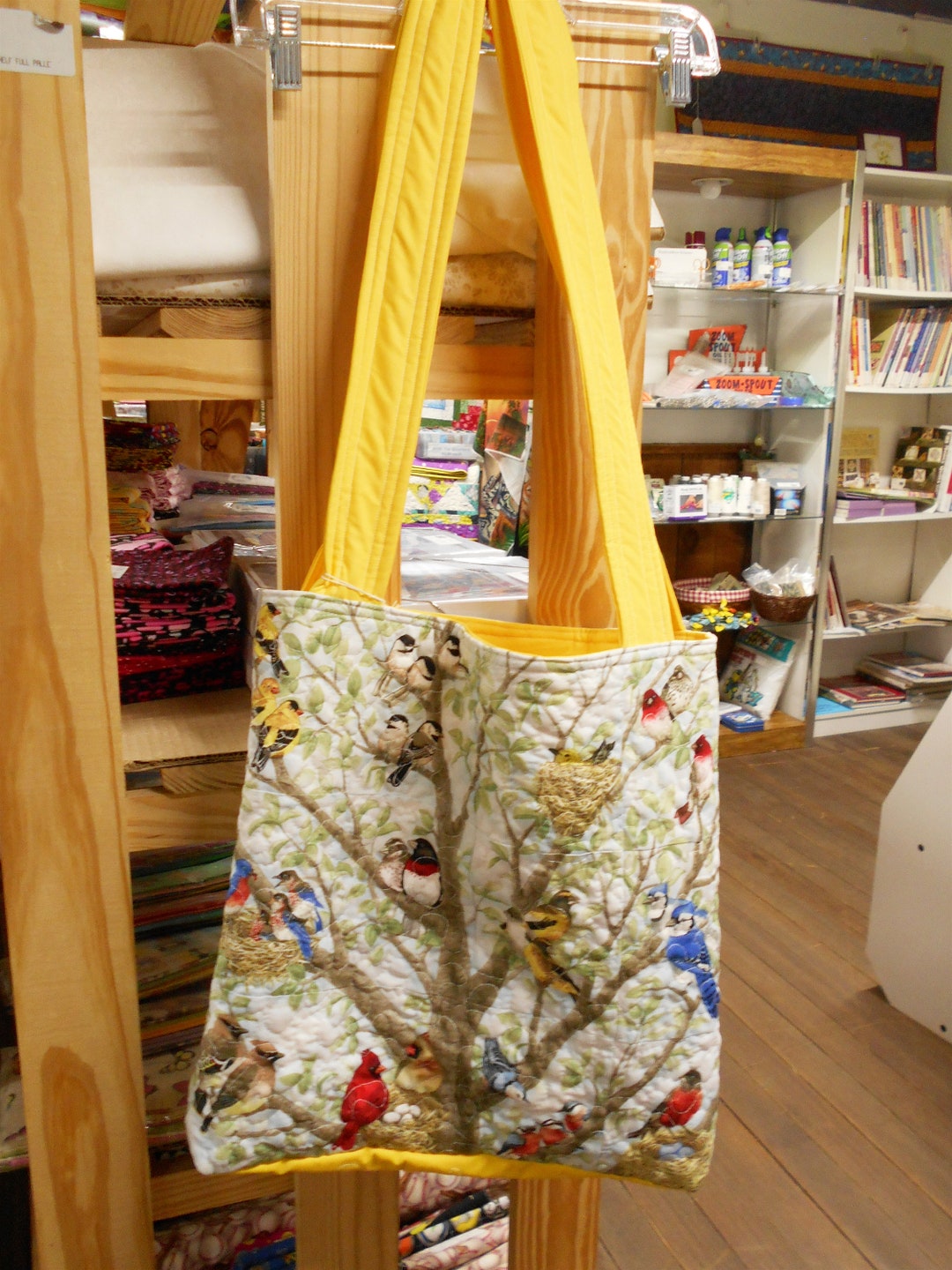 Tote/bag/purse-quilted Birds in a Tree/cardinal Blue Jay Chickadee Wren ...