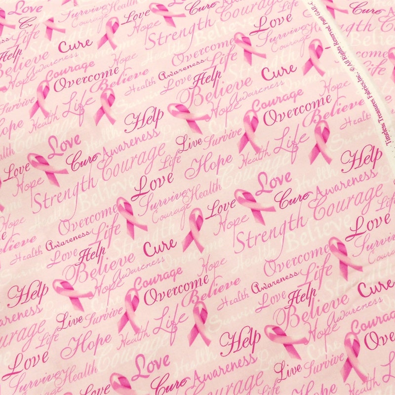 Breast Cancer Fabric - Etsy