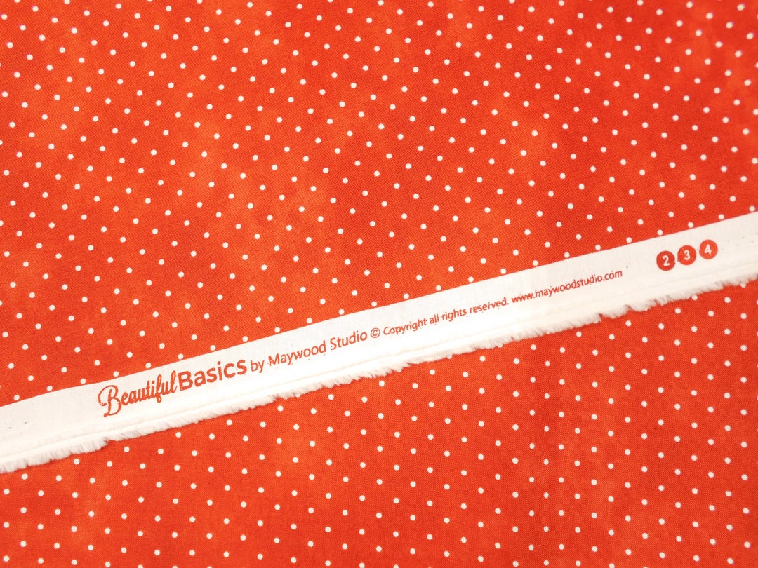 Polka/pin Dot/tiny Dot Fabric-#4522 Red Orange (burnt Rust Tones ...