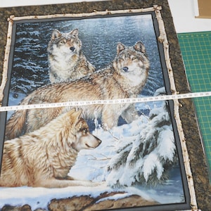 Wolf/wolves Fabric Panel/approx. 36x42" Wild Wings Wolf Wall Panel ...