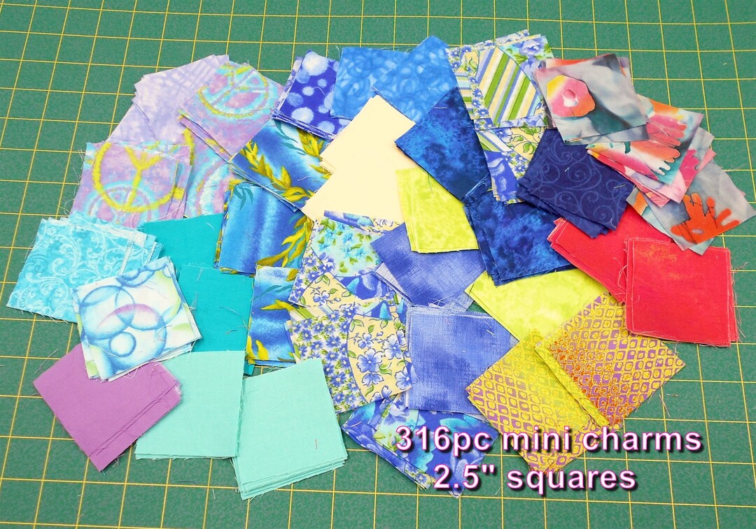 Fabric-316pc Mini Charm Pack #4752/precut 2.5" Squares/teal Purple ...