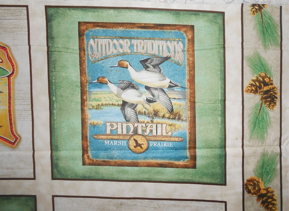 Fabric-north Woods/northwoods Animal Panel #4052/ 23"x42" White Tailed ...