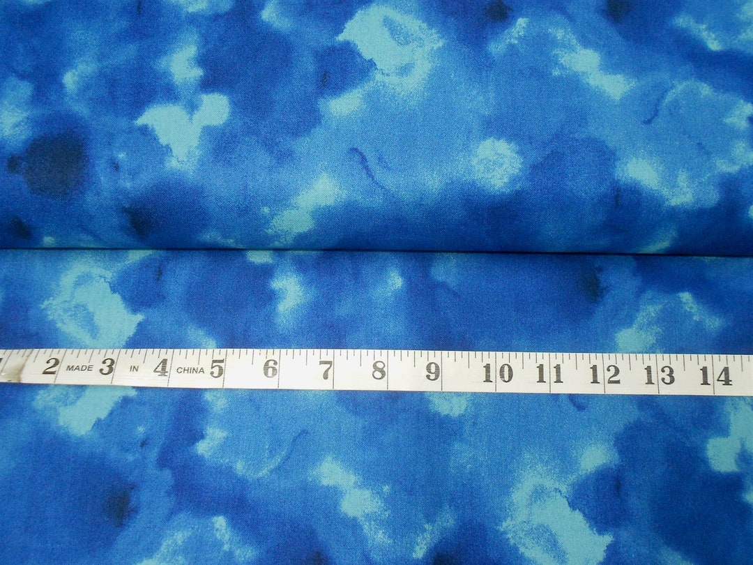 Fabric-1 yd piece 4050 Navy Blue Mottle/motttled Cloud Print/Studio 8 ...