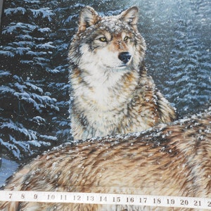 Wolf/wolves Fabric Panel/approx. 36x42" Wild Wings Wolf Wall Panel ...