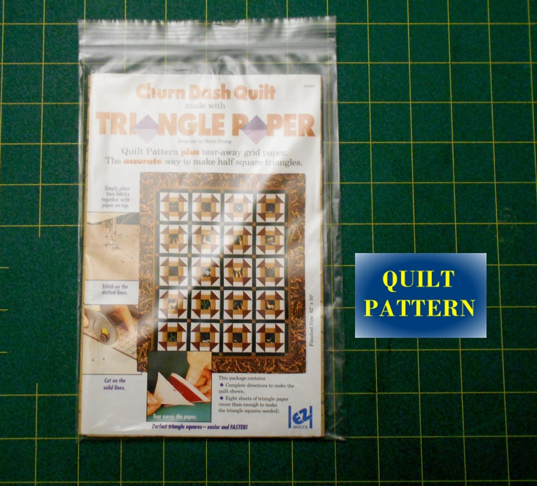 Quilt Pattern #4246-churn Dash/made With Triangle Paper/paper Pieced ...