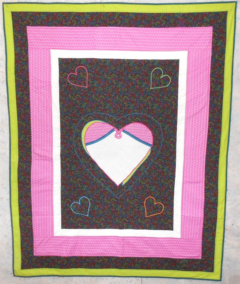 Pink Ribbon Lap Quilt 54 X 67/breast Cancer - Etsy