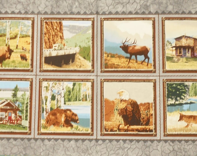 Wolf/wolves Fabric Panel/last 1/approx. 36x42" Wild Wings Wolf Wall ...