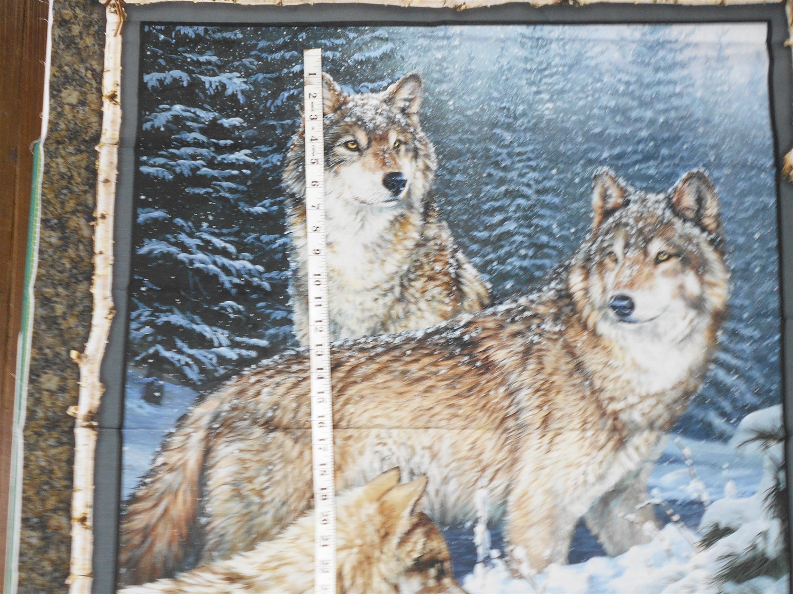 Wolf/wolves Fabric Panel/approx. 36x42 Wild Wings Wolf - Etsy