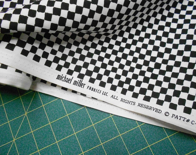 Fabric #3362-b&w/black+white Check/checkered/checker Flag Print/board ...