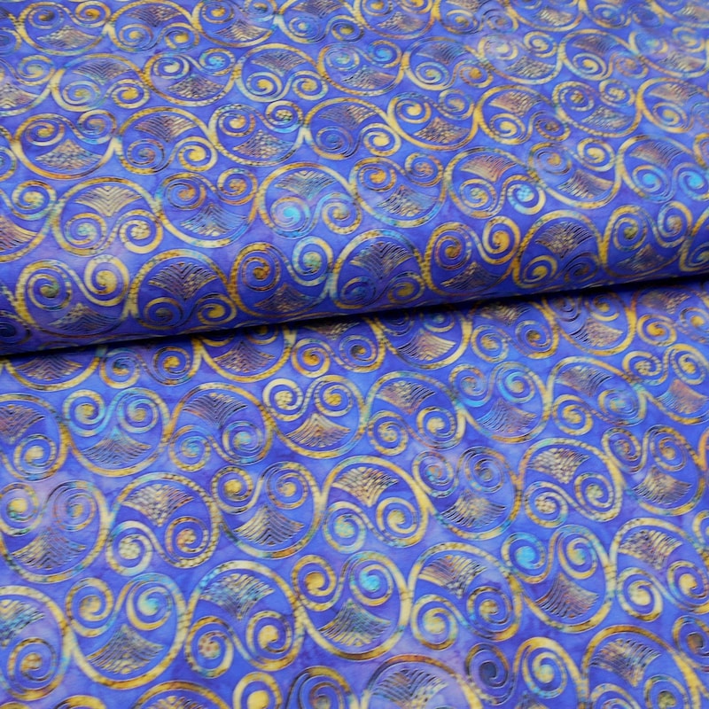 Blue Swirl Fabric - Etsy