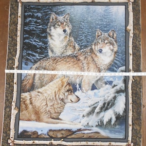 Wolf/wolves Fabric Panel/approx. 36x42" Wild Wings Wolf Wall Panel ...