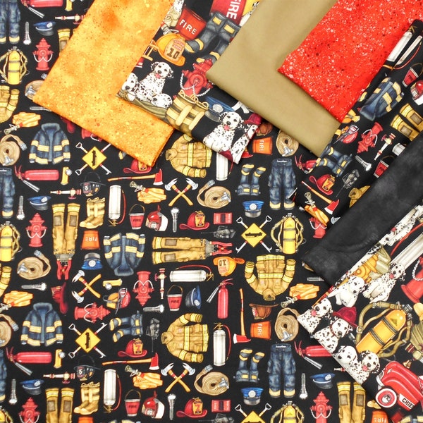 Firefighter Fabric - Etsy