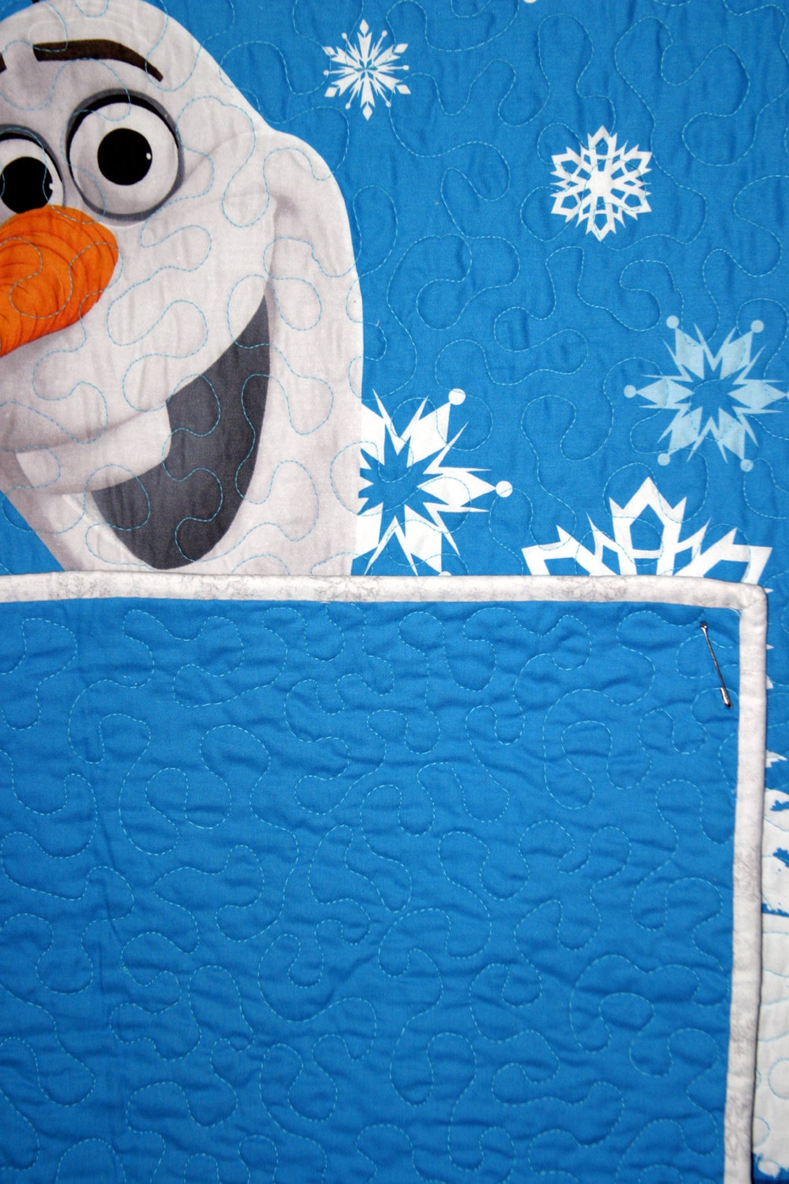 Frozen/olaf Snowman Quilt Large Lap/twin 64 X 80 - Etsy