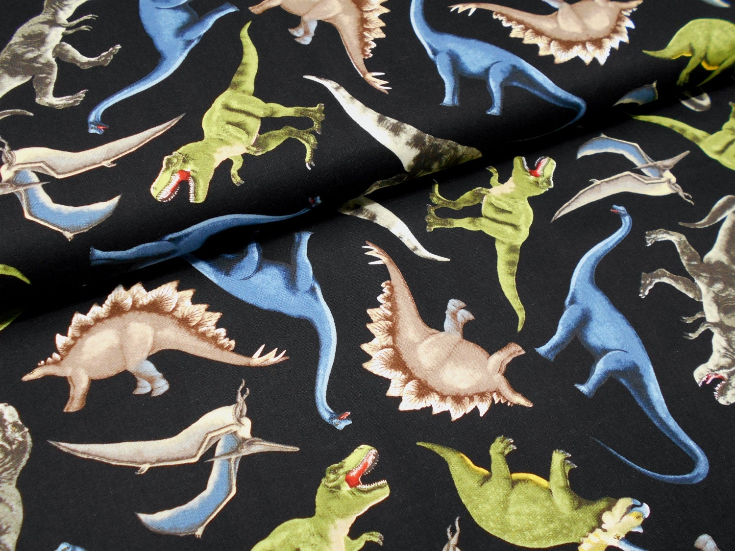 Realistic Dinosaur Fabric