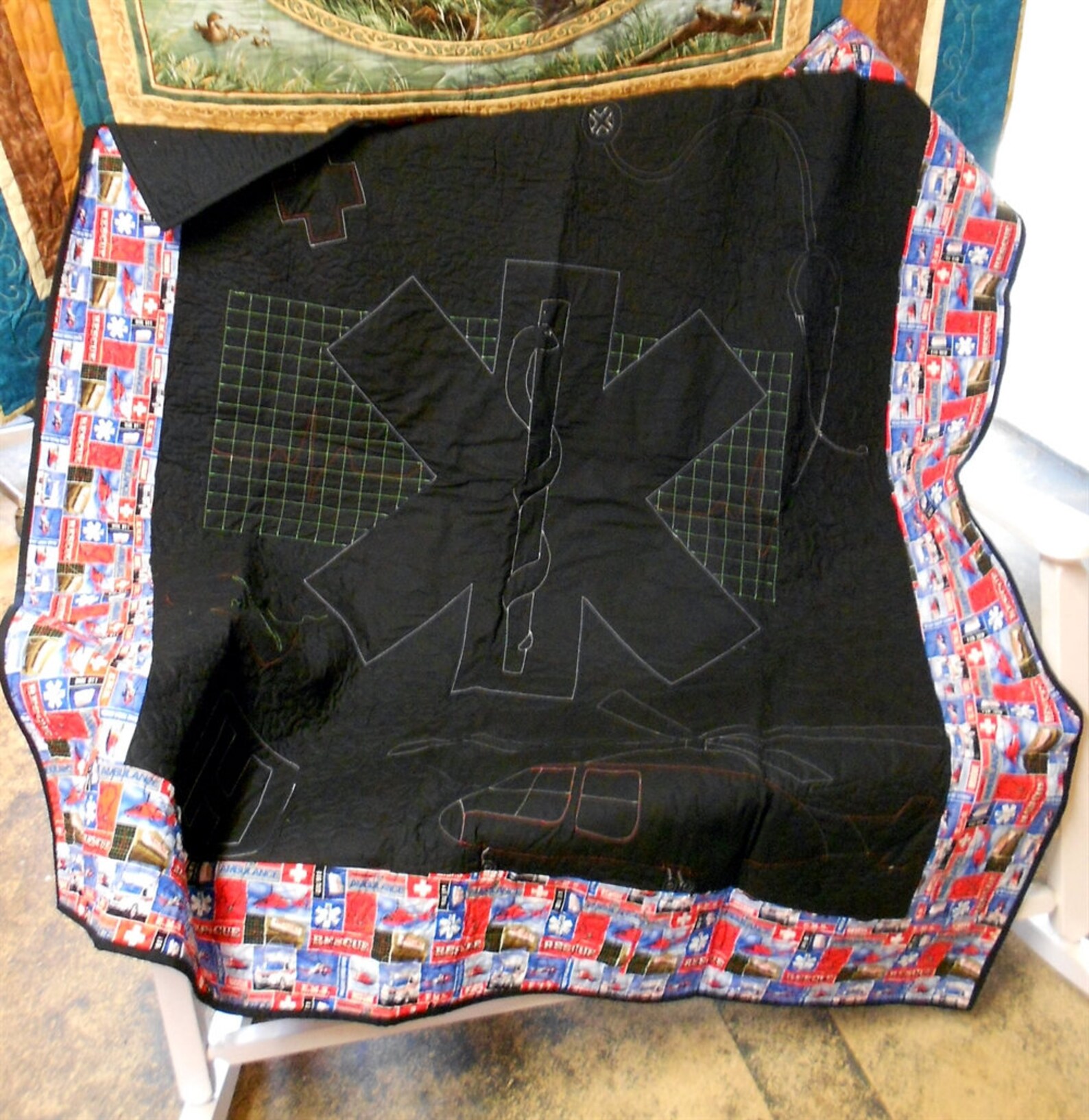 Emt/ems/paramedic/medical Lap Quilt One of a Kind 57 X - Etsy