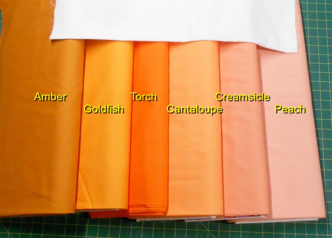 KONA Solid Fabric-your Choice of 1 Yard Piece Of: | Etsy