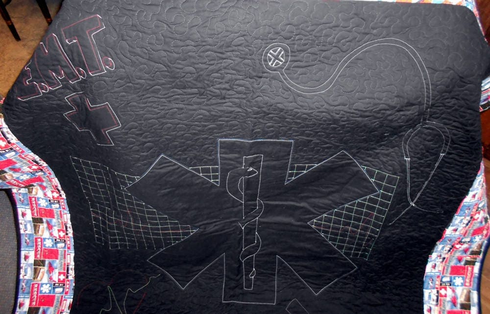 Emt/ems/paramedic/medical Lap Quilt One of a Kind 57 X - Etsy