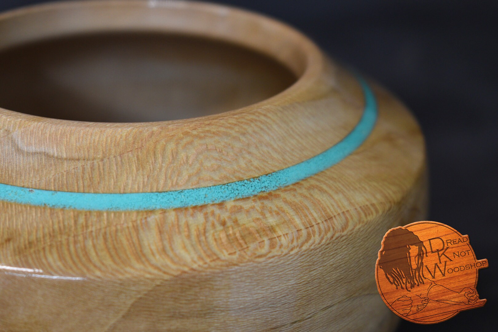 Sycamore Vessel With Turqouise Inlay - Etsy