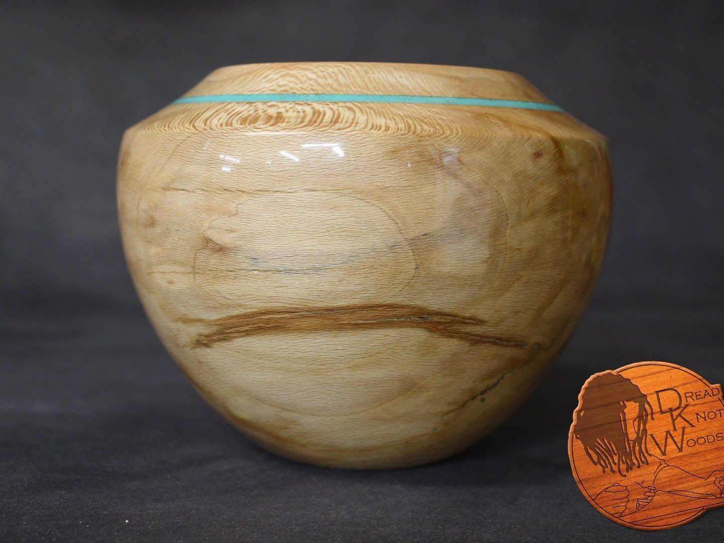Sycamore Vessel With Turqouise Inlay - Etsy