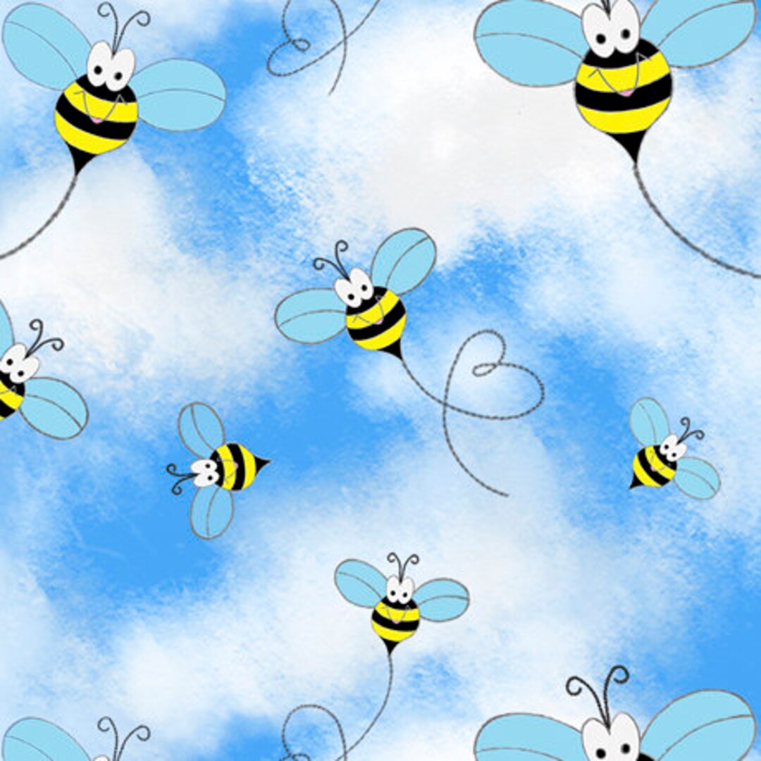 Bee Boppin' - Bees & Clouds - Etsy