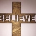 Believe Cross, Wooden Cross Laser Cut Cross Home Decor Christmas Gift ...