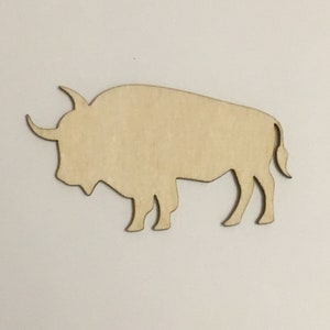 Wooden Buffalo Cutout, Bison Laser Cut Wood, Craft Supplies, A178 - Etsy