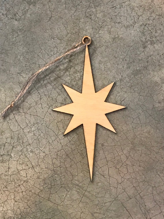 North Star Christmas Tree Ornament | Etsy