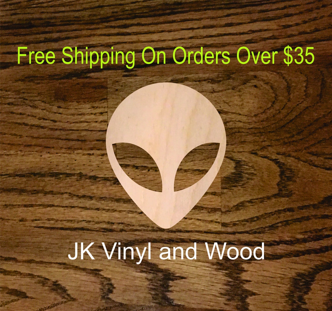 Alien Wooden Cutout, UFO ET, Laser Cut Wood, A084 - Etsy