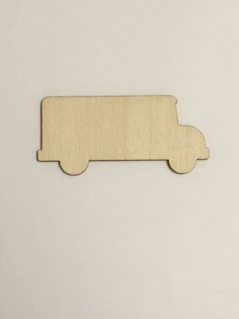 Bus Wood Cutout Laser Cut Wood Craft Supplies A185 | Etsy