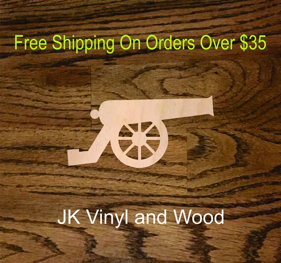 Civil War Cannon Wood Cutout. Laser Cut Wood A002. | Etsy