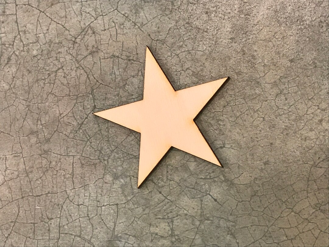 Star, Laser Cut Wood, Multiple Thickness, Sizes up to 4 Feet, Crafting ...