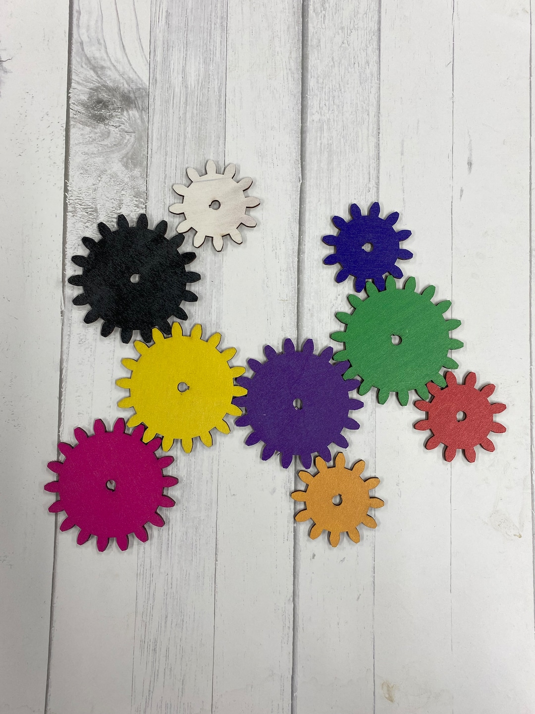 Interchangable Colored Wooden Gears, Functional Gears for Busyboards ...