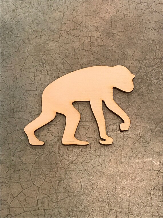 Chimp Monkey Gorilla Laser Cut Wood Multiple Thickness | Etsy