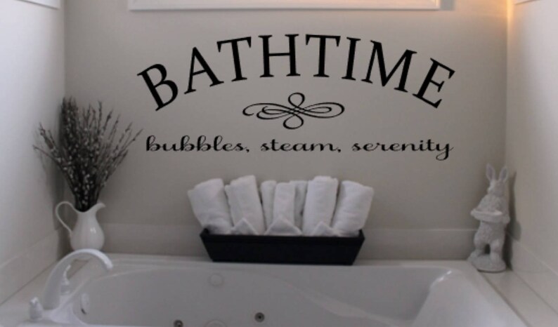 Bathtime Bubbles Steam Serenity Vinyl Decal Wall Decal - Etsy