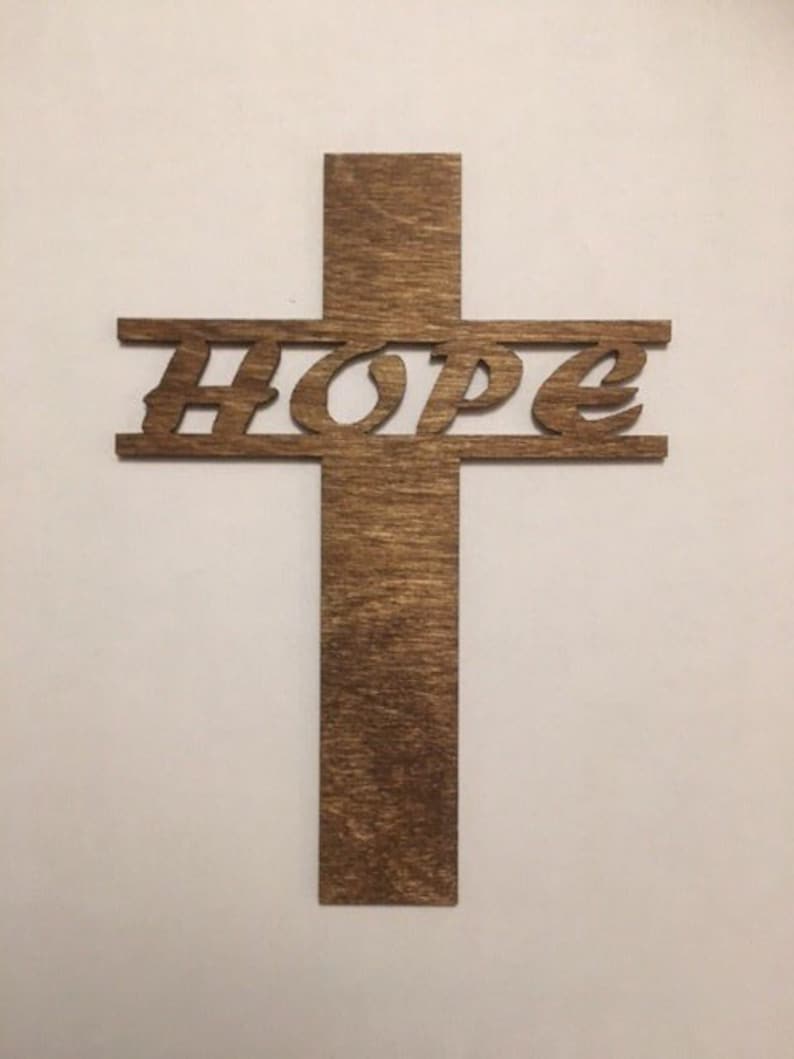 Hope Cross Wooden Cross Laser Cut Cross Home Decor Christmas | Etsy
