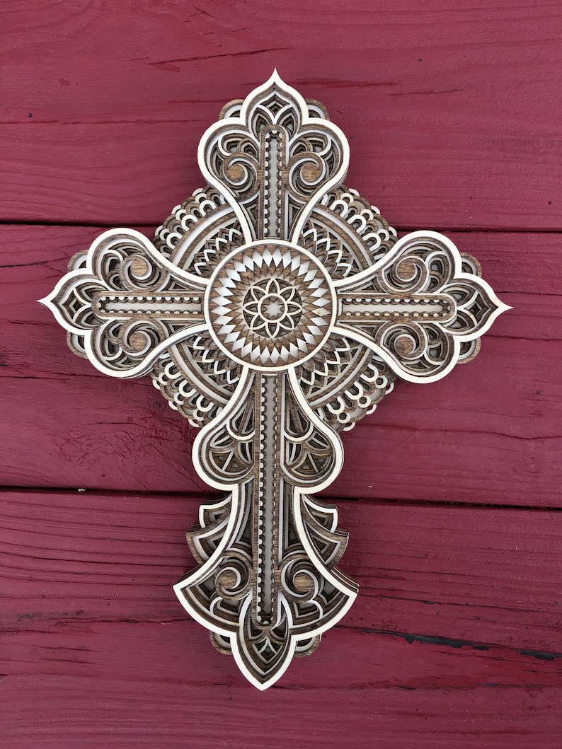 Beautiful 7 Layered Wooden Cross Mandala Wall Hanging 3D - Etsy