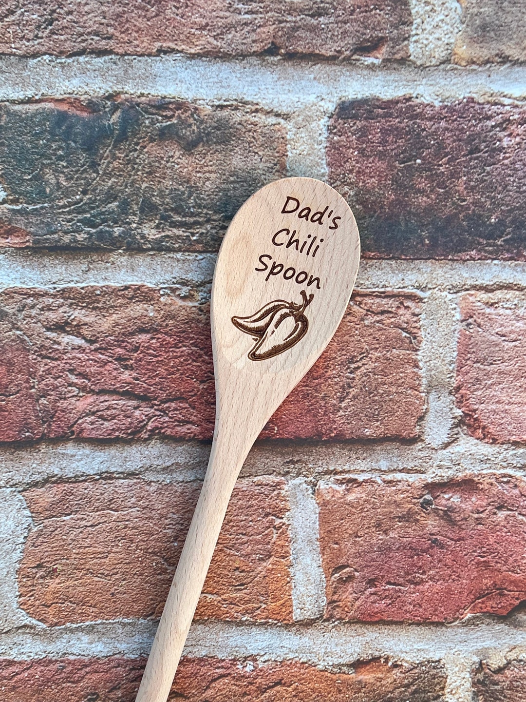 Dad's Chili Spoon, Laser Engraved Wooden Cooking Spoon, 14" Long. S111 ...