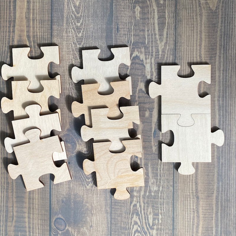 Wooden Puzzle Pieces - Etsy