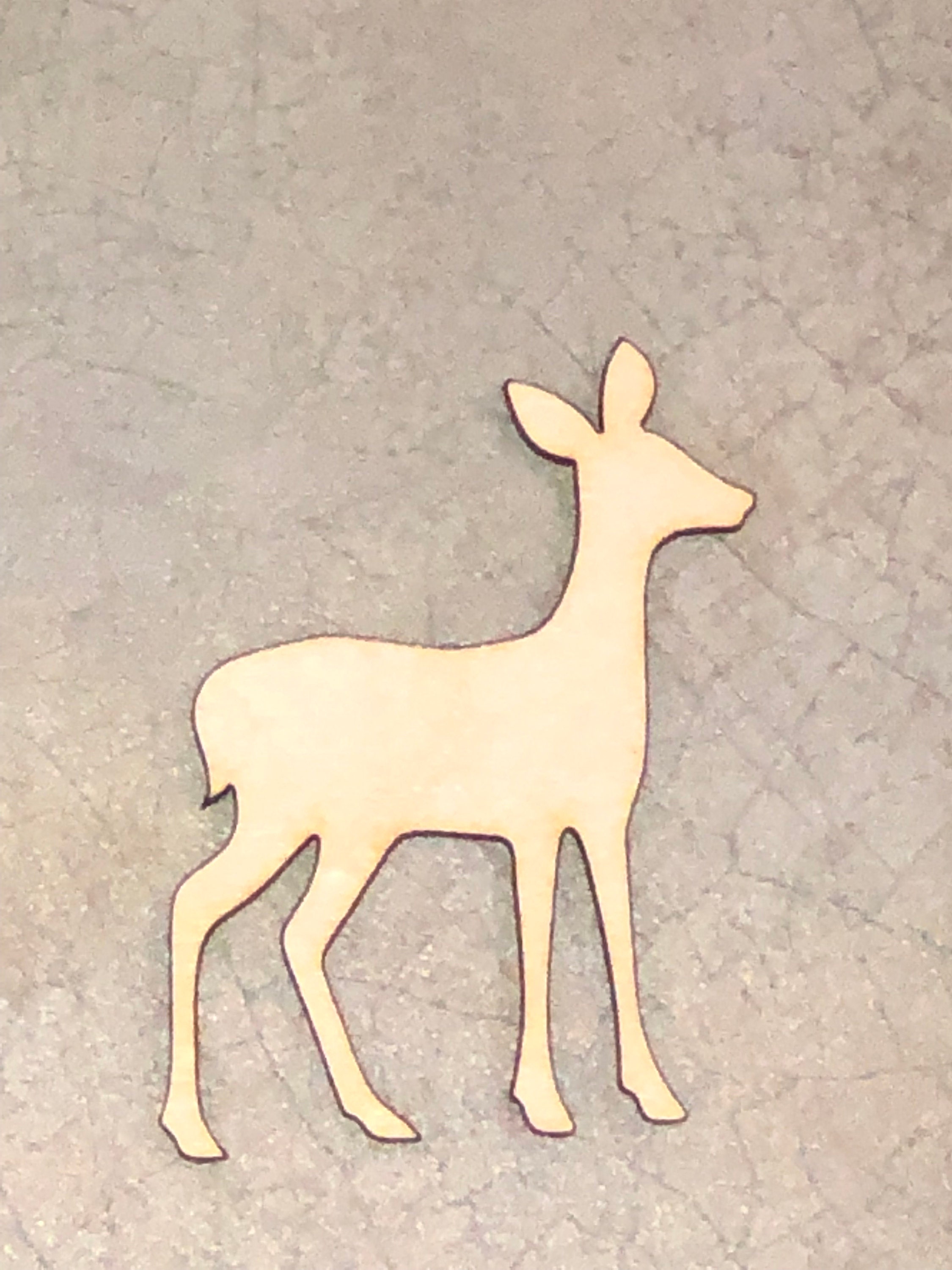 Craft Supplies & Tools Woodcraft Cutout Fawn Laser Cut Out Wood Shape ...
