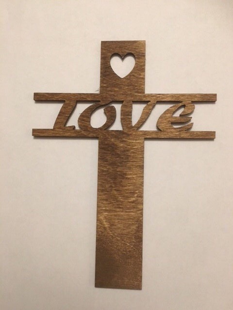 Love Cross Wooden Cross Laser Cut Cross Home Decor Christmas | Etsy