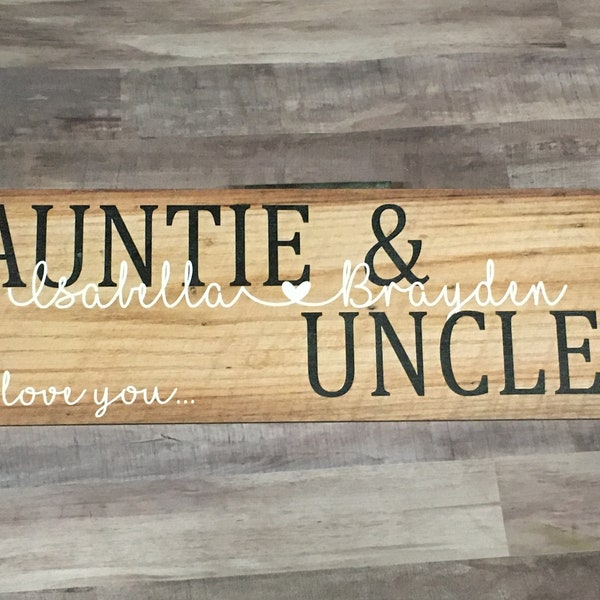 Aunt and Uncle Signs - Etsy