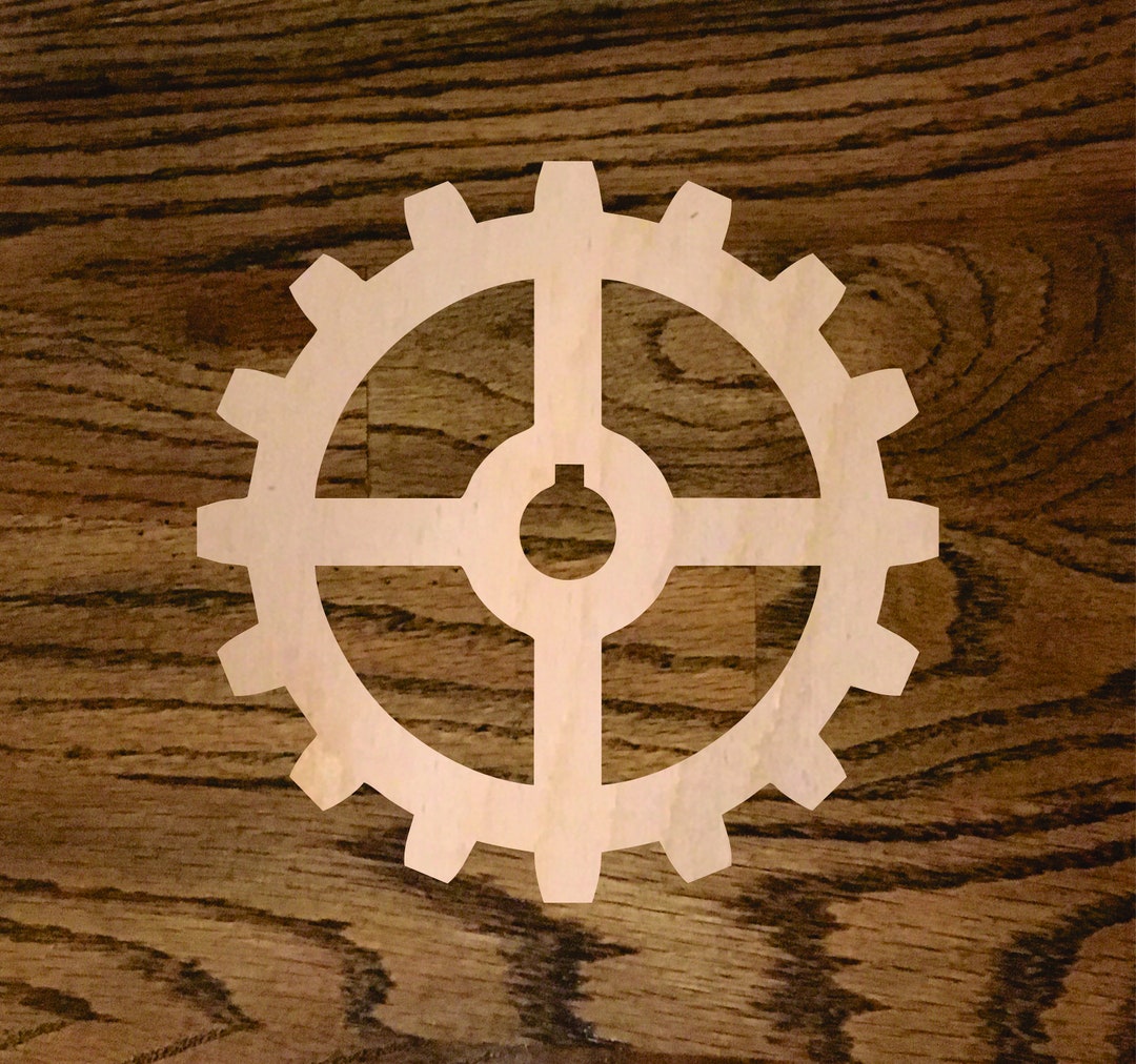 Wooden Gear Cutout, Laser Cut Wood, A003 - Etsy