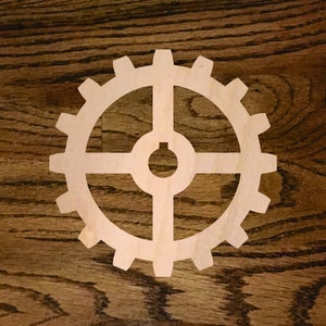 Wooden Gear Cutout, Laser Cut Wood, A003 - Etsy